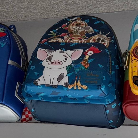 Loungefly | Bags | Nwt Loungefly Blue Moana Backpack With Pua And Hei ...